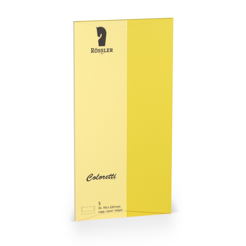 AMERICAN DL ENVELOPE COLORETTI 5 UNITS YELLOW